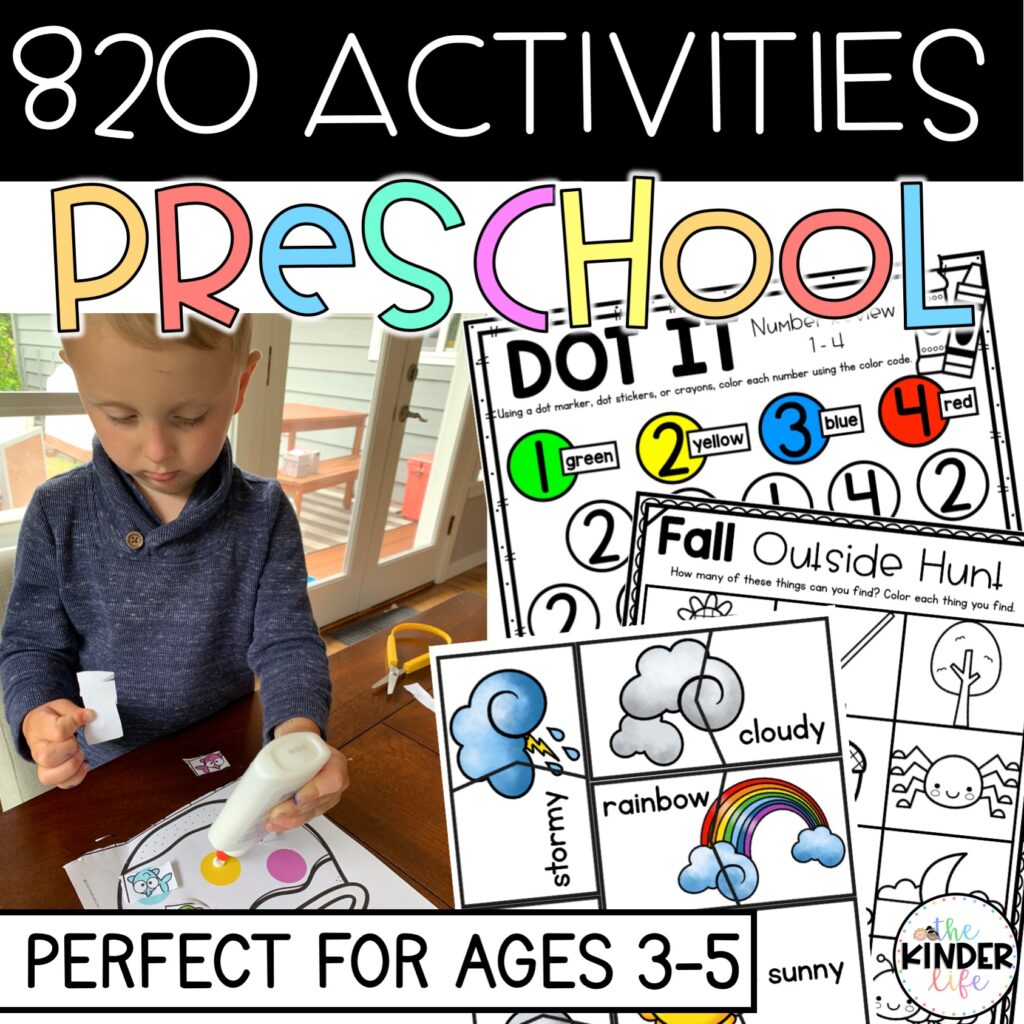 Preschool Activities Bundle | Homeschool Preschool Bundle - The Kinder Life